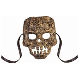 Halloween Textured Skull Mask Gold - Walmart.com
