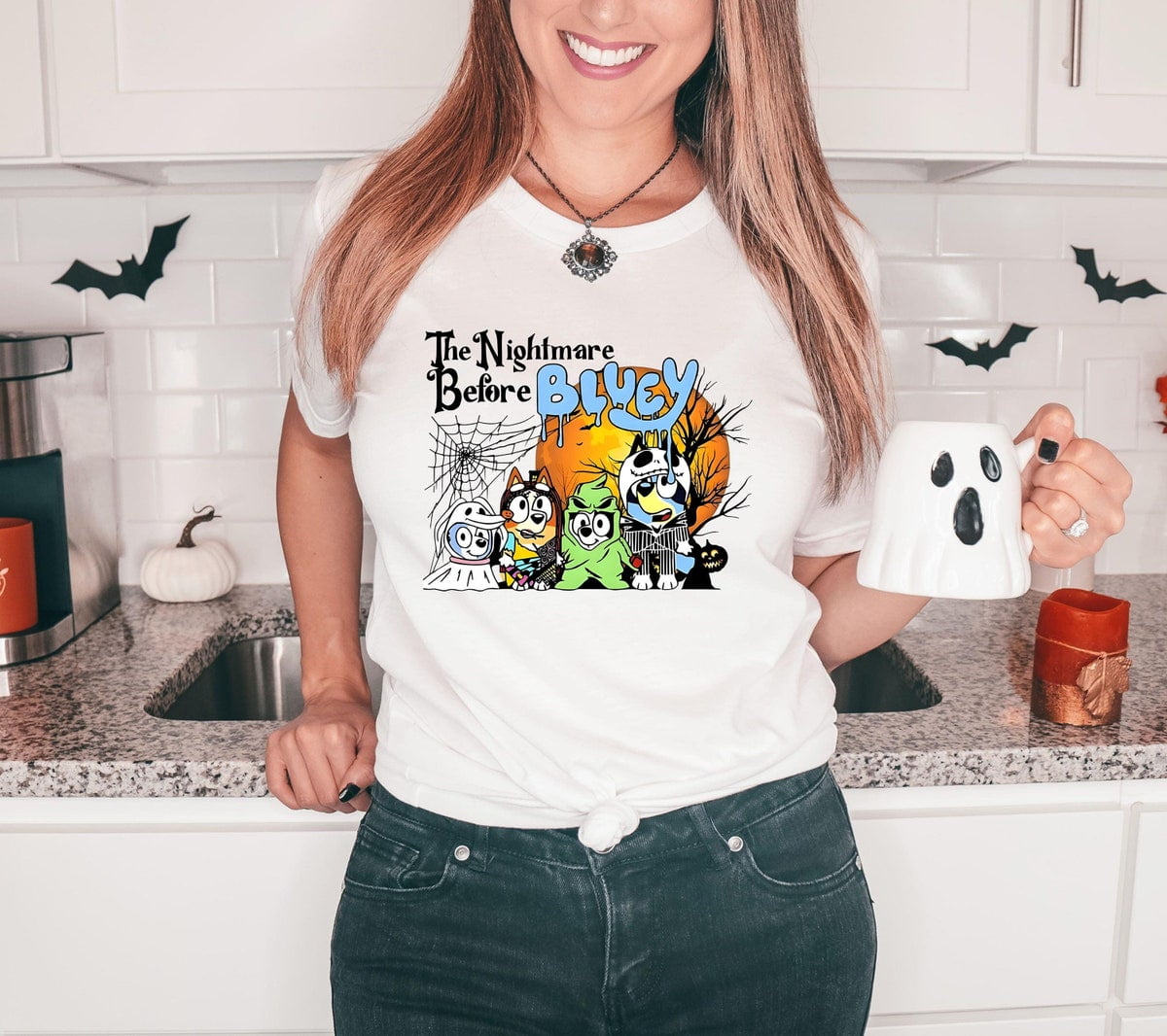Halloween The Nightmare Before Bluey Shirt, Not Scared Disney Bluey ...