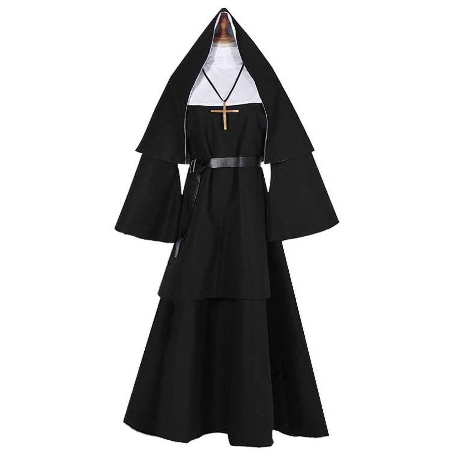 Halloween TheNun Ghost Nun cos Suit Saint Vida Horror Nun Suit Priest ...