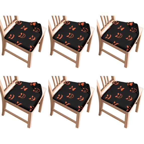 Halloween Themed 6-Pack Chair Covers - Spooky Bat Witch Wizard Design ...