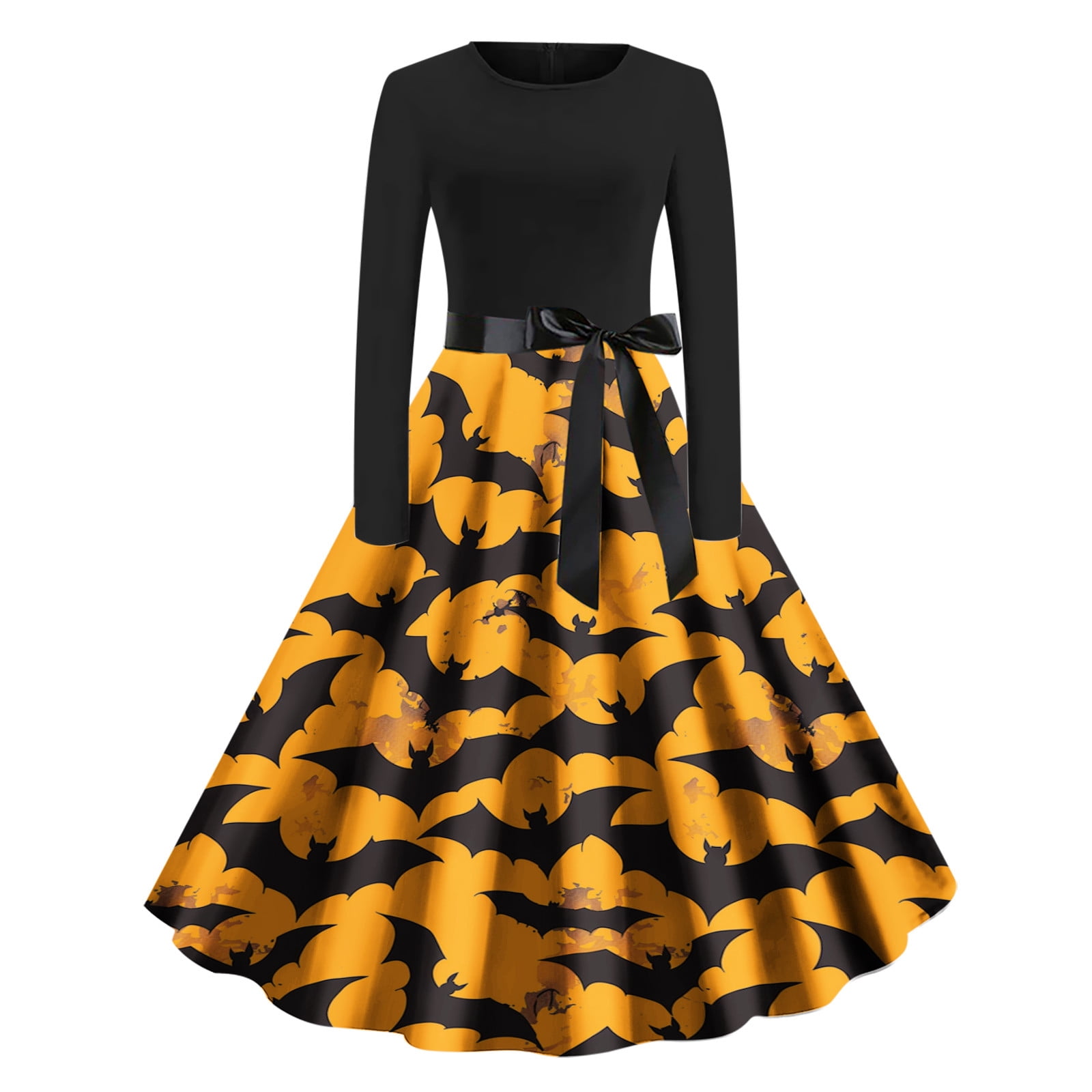 Halloween Themed Dresses for Women Long Sleeve A Line Maxi Dresses ...