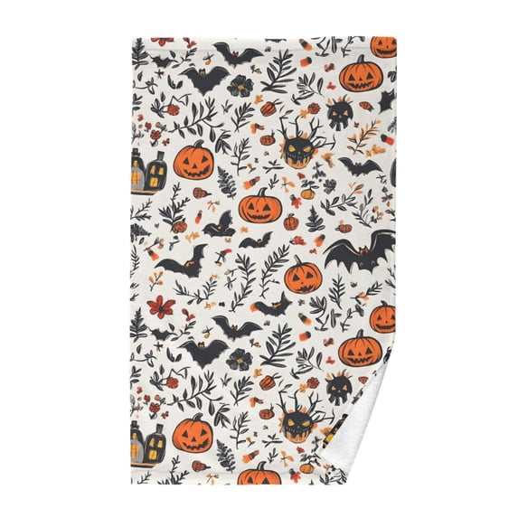 Halloween Themed Elements Bath Towel 100% Cotton Soft Thick High ...