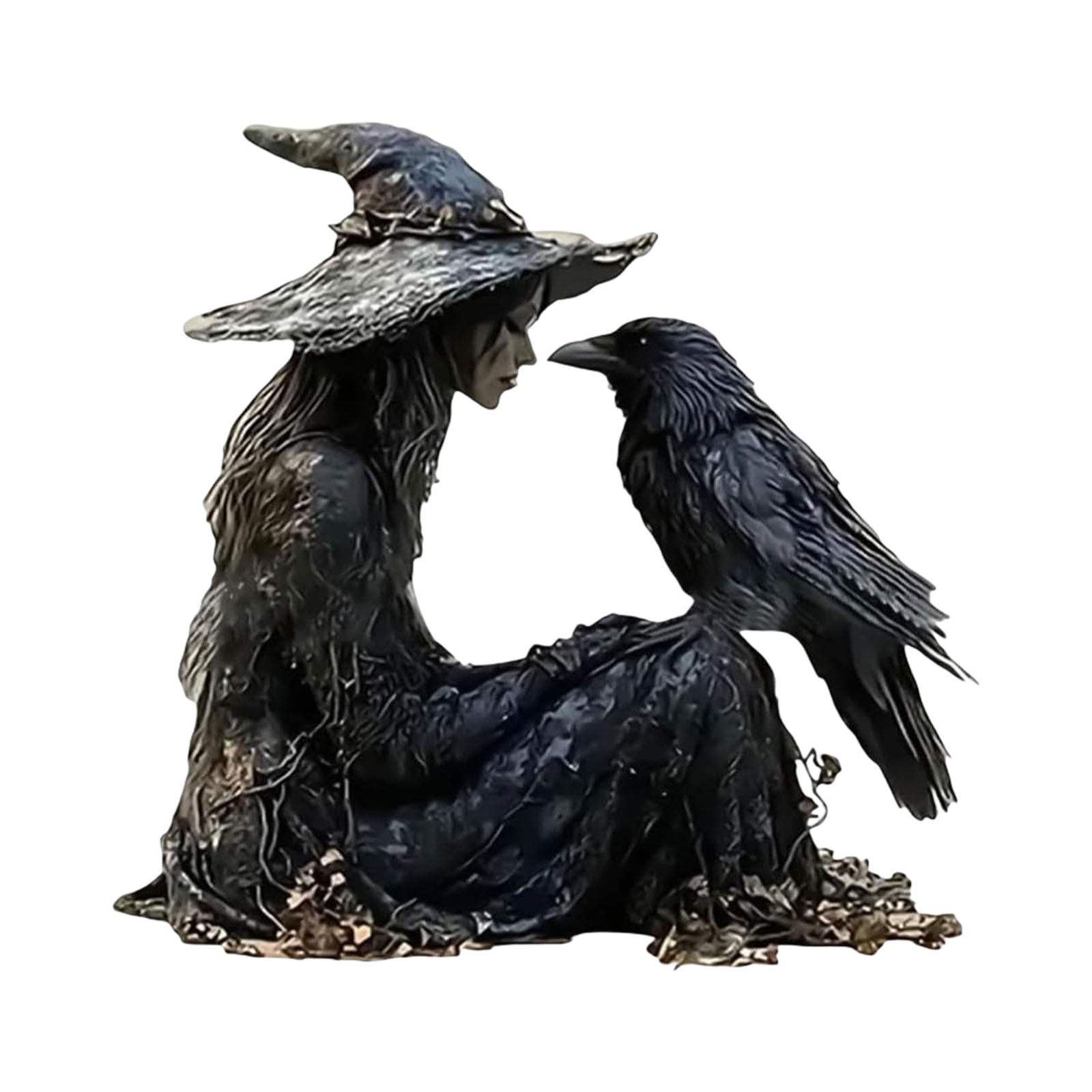 Halloween Themed Witch Crow Desktop Art 2D Flat Acrylic Craft Table ...