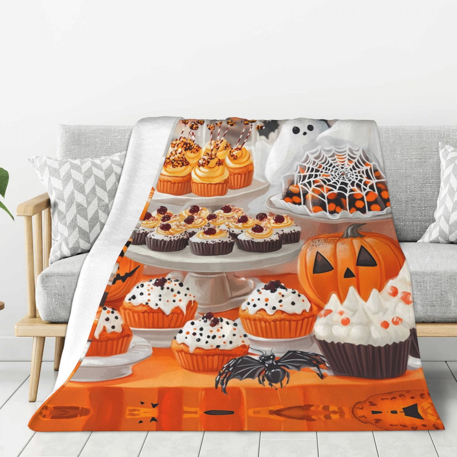 Halloween Throw Blanket for Couch Sofa and Bed - Soft Lightweight Comfy ...
