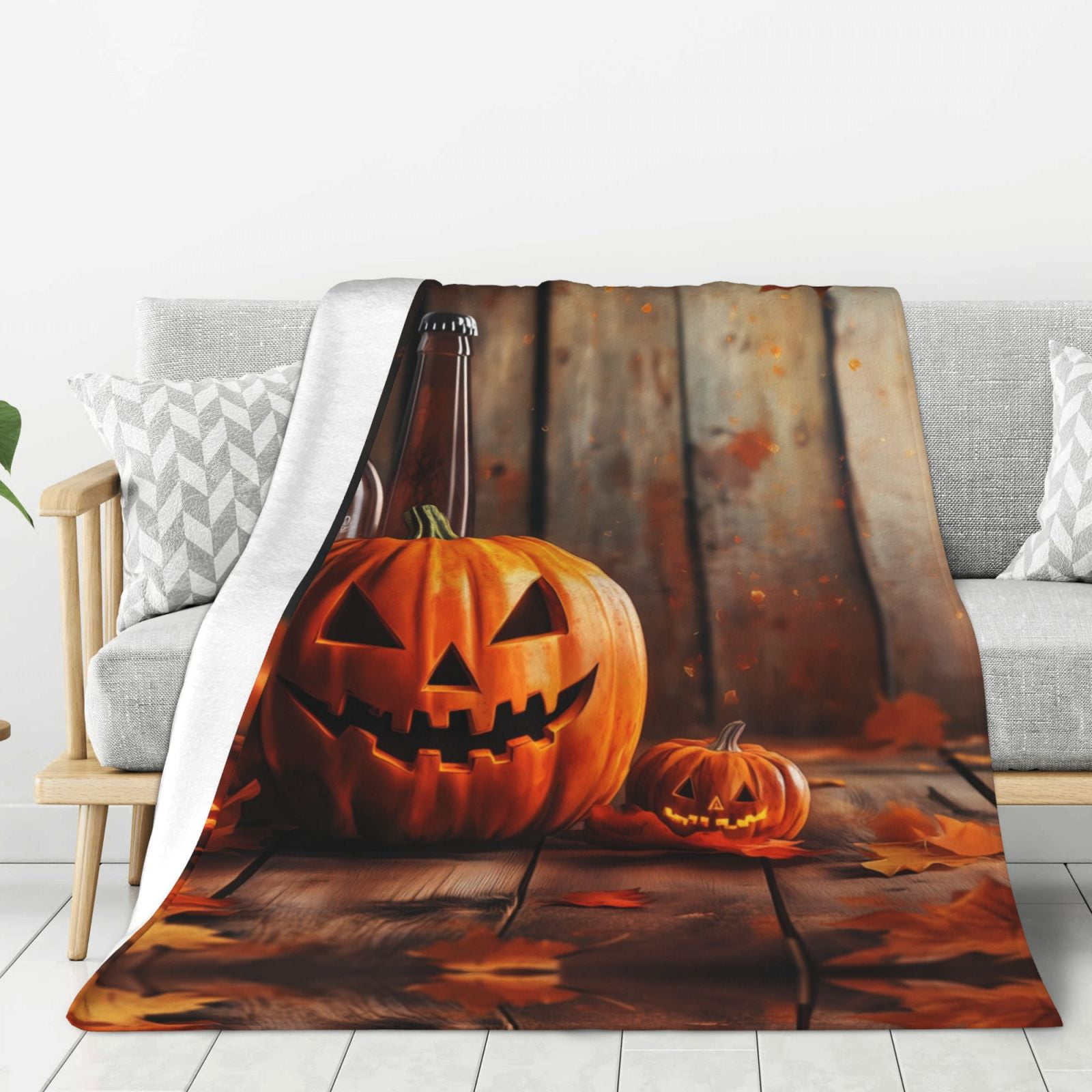 Halloween Throw Blanket for Couch Sofa and Bed - Soft Lightweight Comfy ...