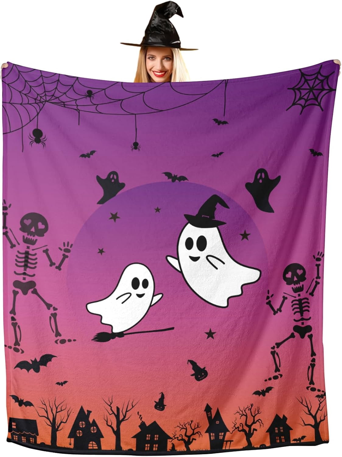 Halloween Throw Blanket, Fall Blanket for Women Men, Nightmare Before ...