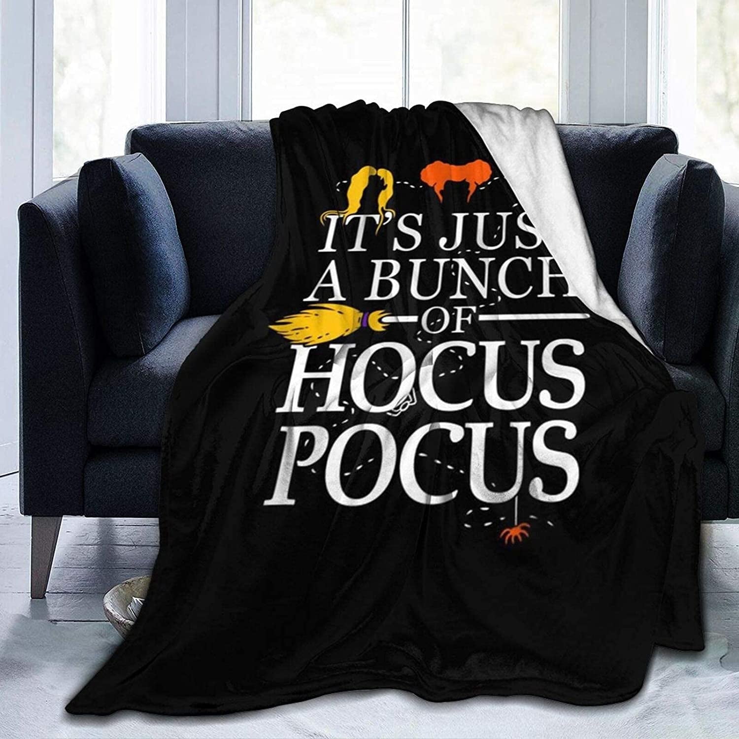 JOOCAR Halloween Hocus Pocus Fleece Throw Blanket, Soft Cozy All-Season ...