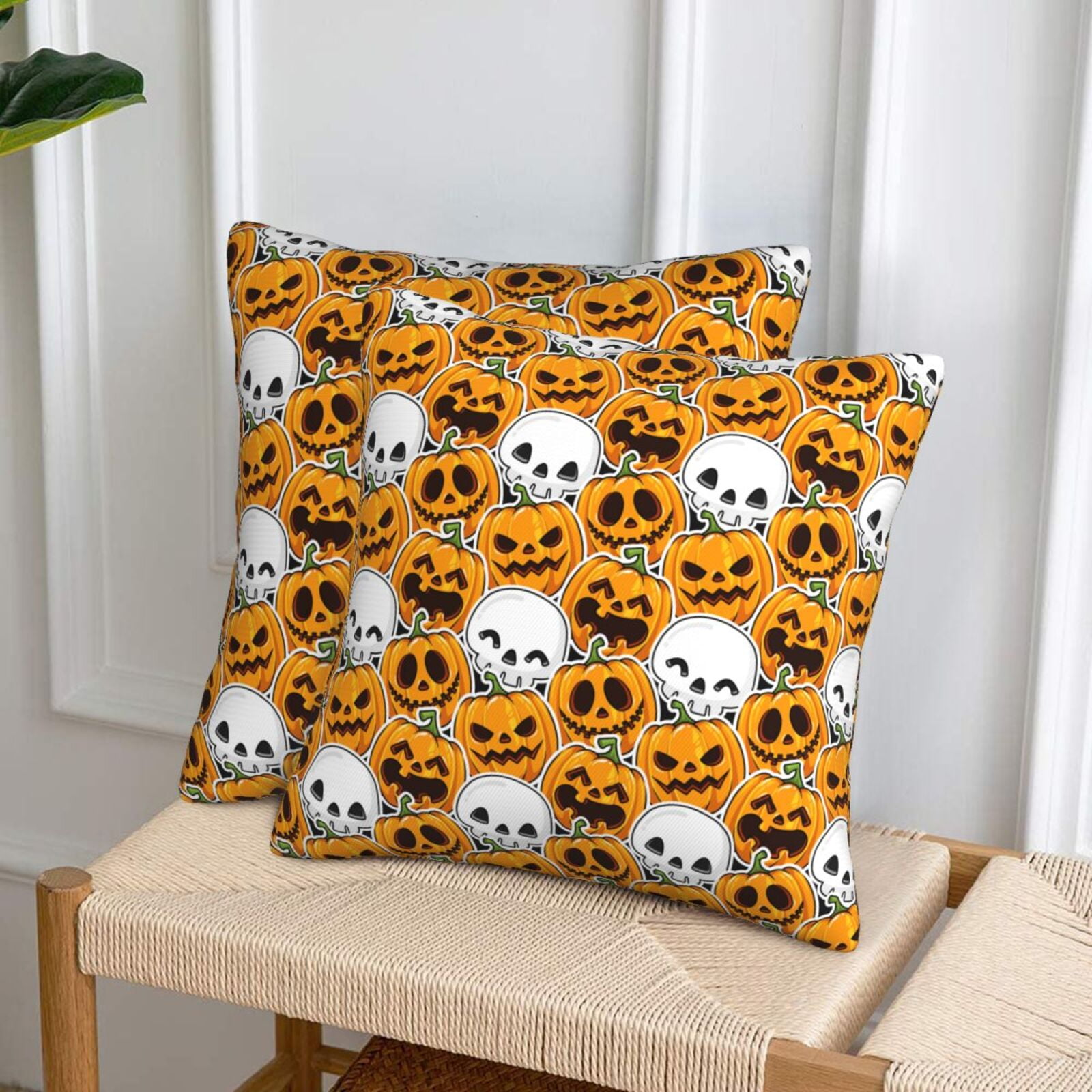 Halloween Throw Pillow Covers, pumpkins halloween cartoon Halloween ...