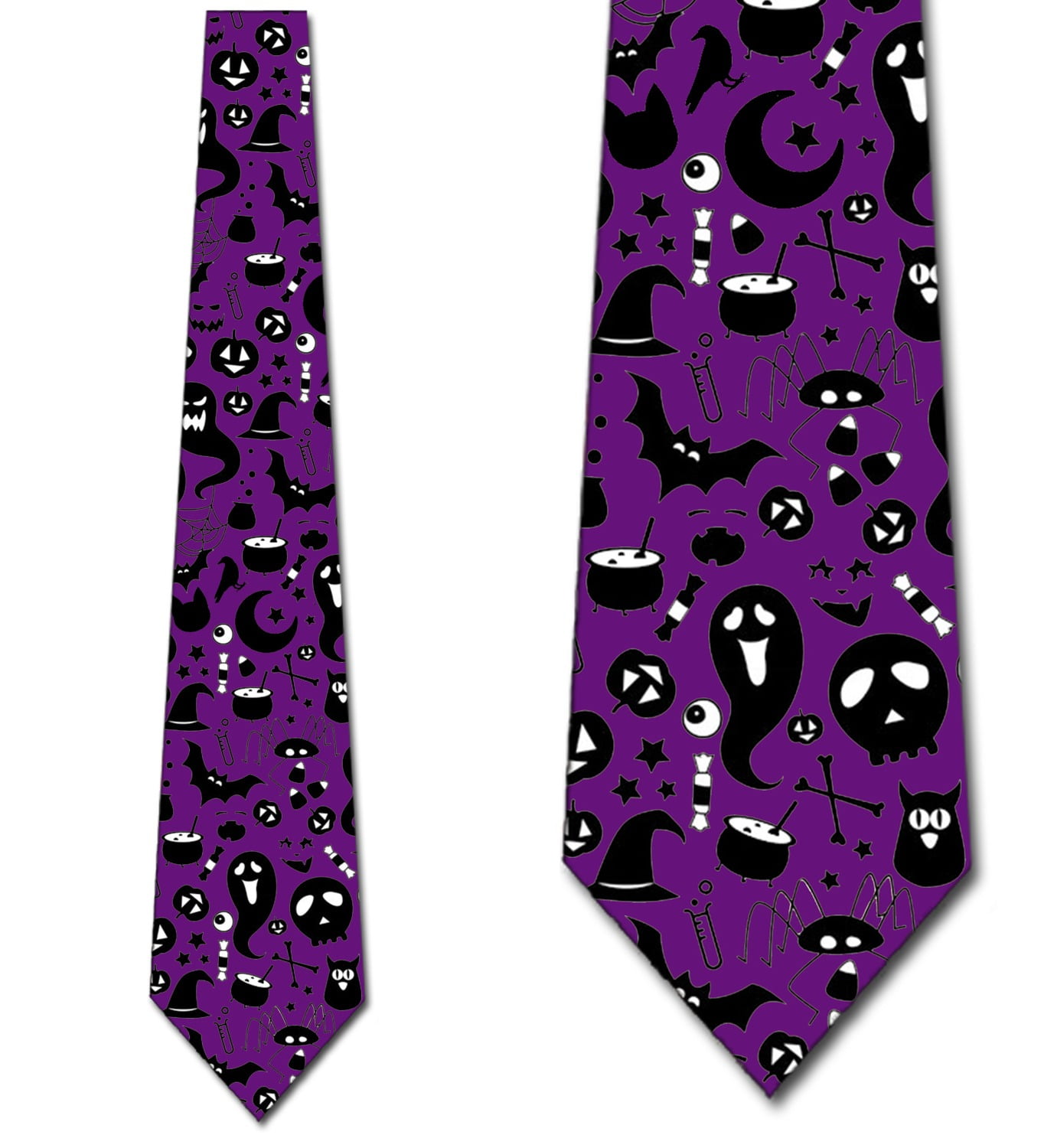 Halloween Ties Mens Holiday Icons Allover Necktie by Three Rooker ...