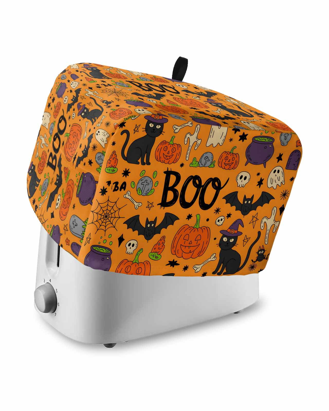 Halloween Toaster Cover 4 Slice, Large Kitchen Appliance Covers, Orange ...