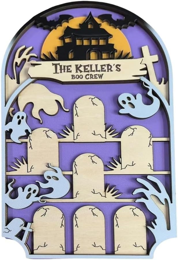Halloween Tombstone Garden Decoration Featuring Phantasmal Family ...