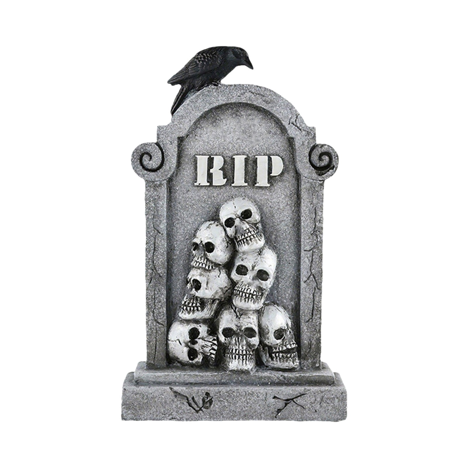 Halloween Tombstone Skeleton Ornament - Halloween Decor Skeleton Resin ...