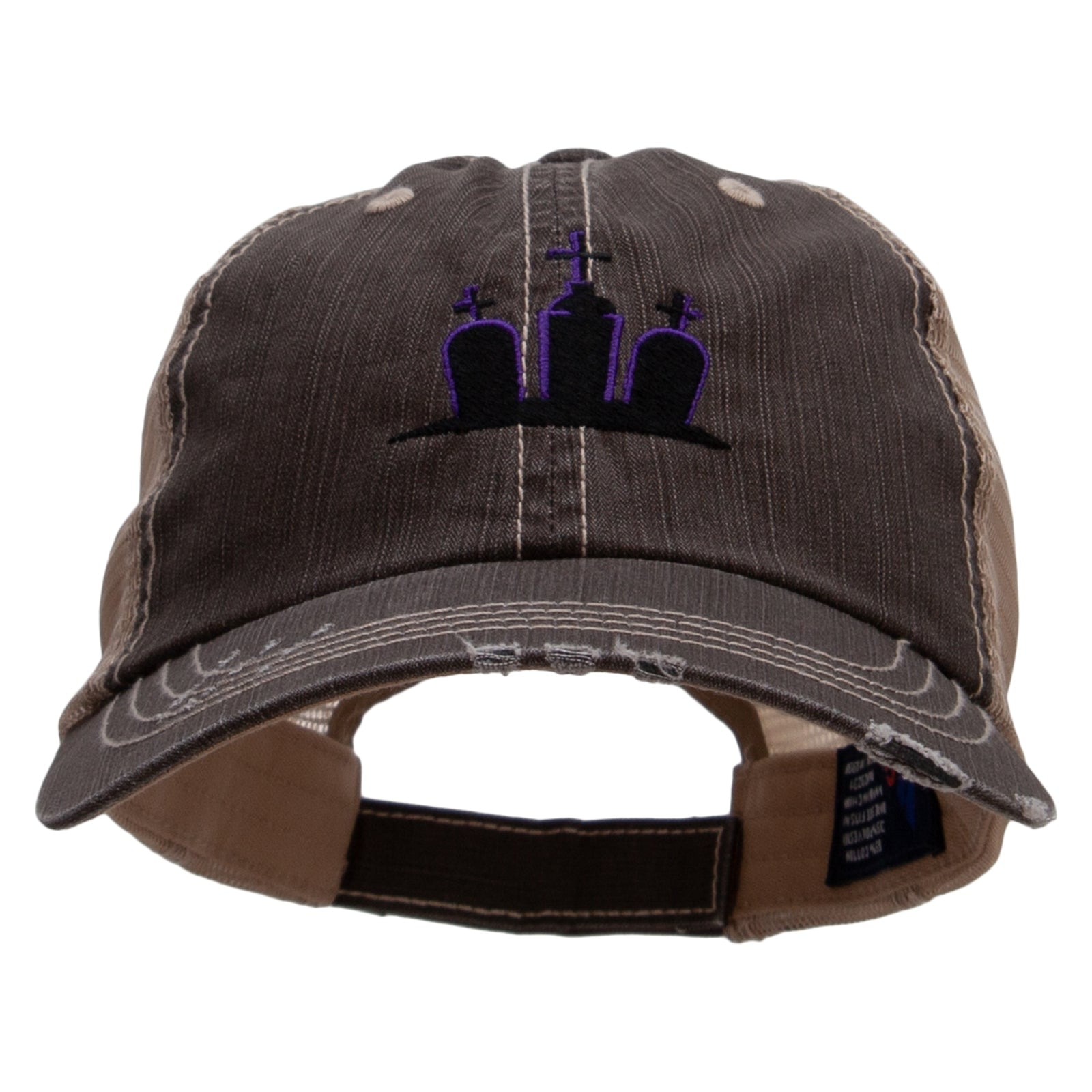 Halloween Tombstones Embroidered Low Profile Special Cotton Mesh Cap ...