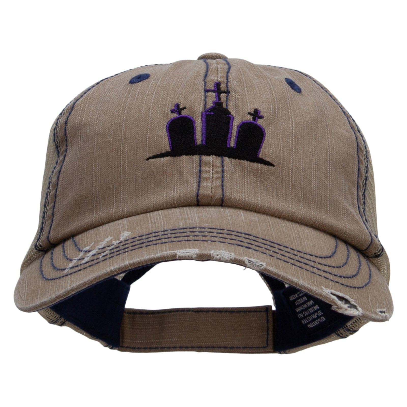 Halloween Tombstones Embroidered Low Profile Special Cotton Mesh Cap ...