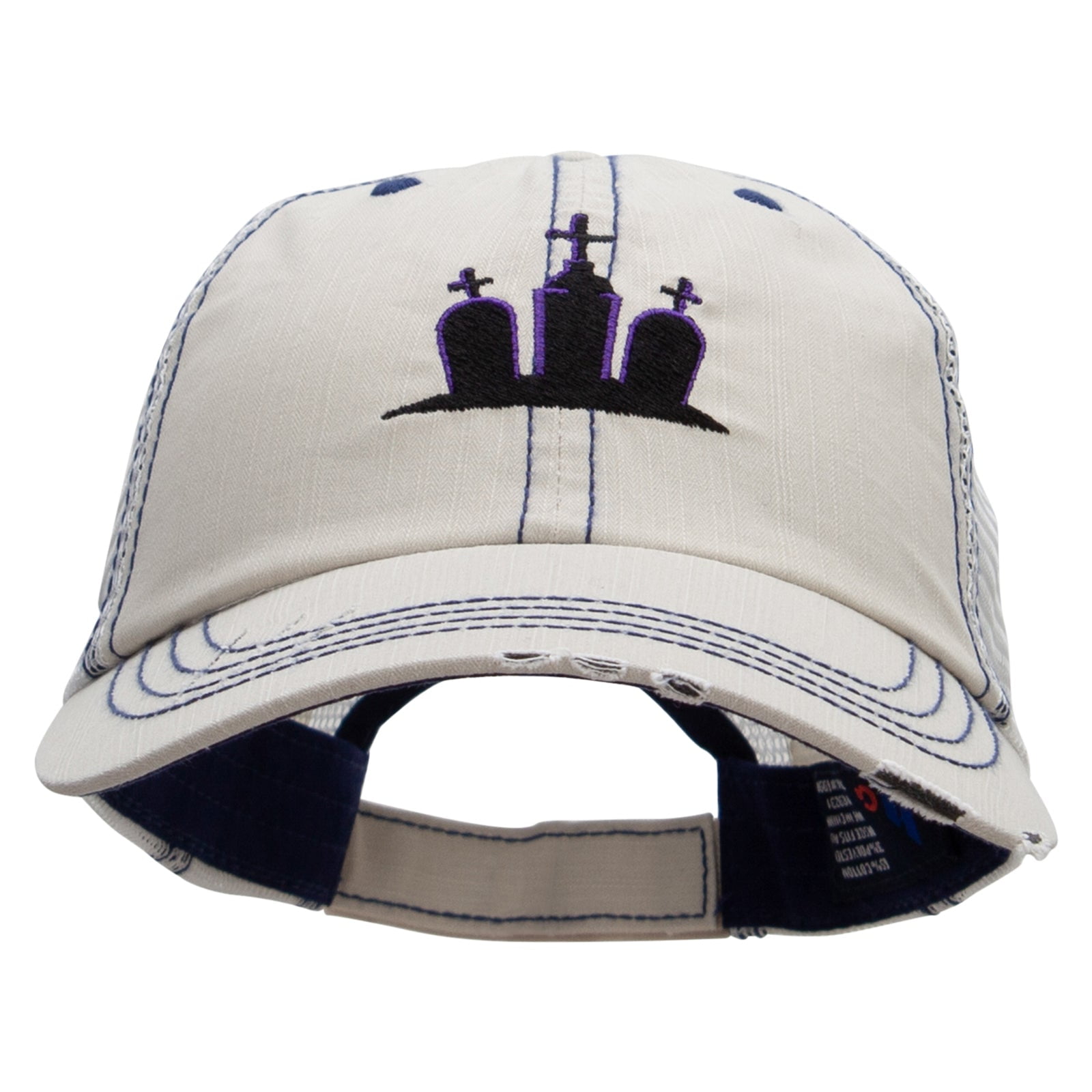 Halloween Tombstones Embroidered Low Profile Special Cotton Mesh Cap ...