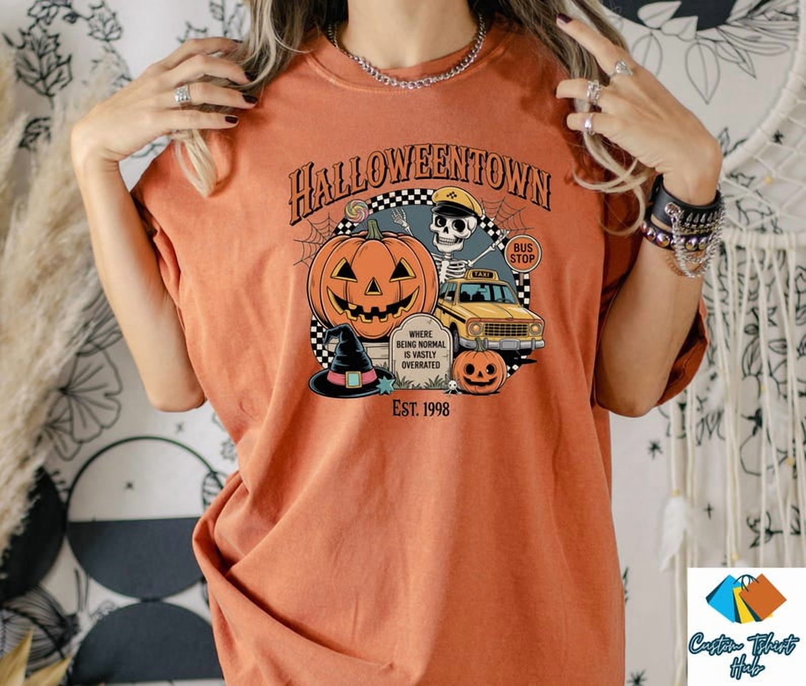 Halloween Town Est 1998 Shirt, Halloweentown Pumpkin Face Shirt, Funny ...