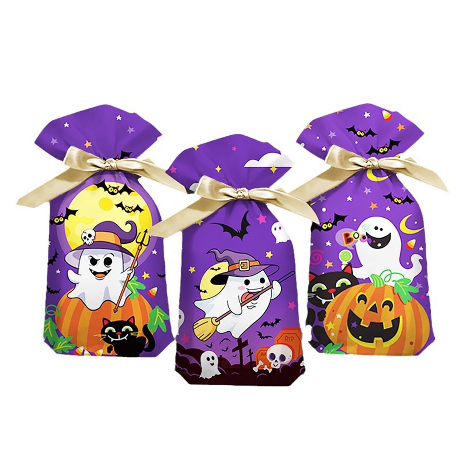 Halloween Treat Bags, Halloween Cellophane Treat Bags, 50 PCS Halloween ...