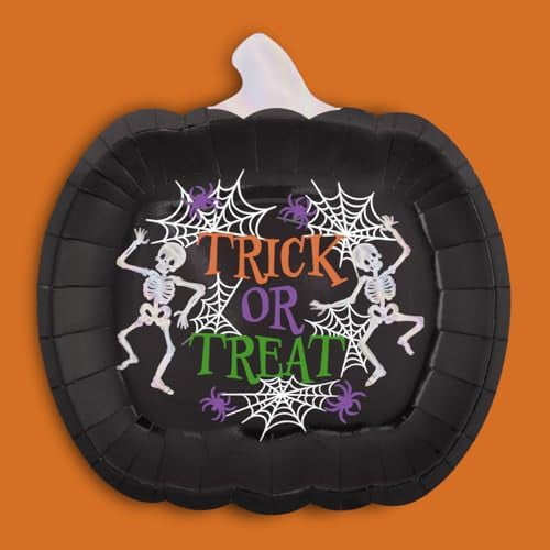 Halloween Trick or Treat Pumpkin Plates - 25 pk, 9" | Happy Halloween ...