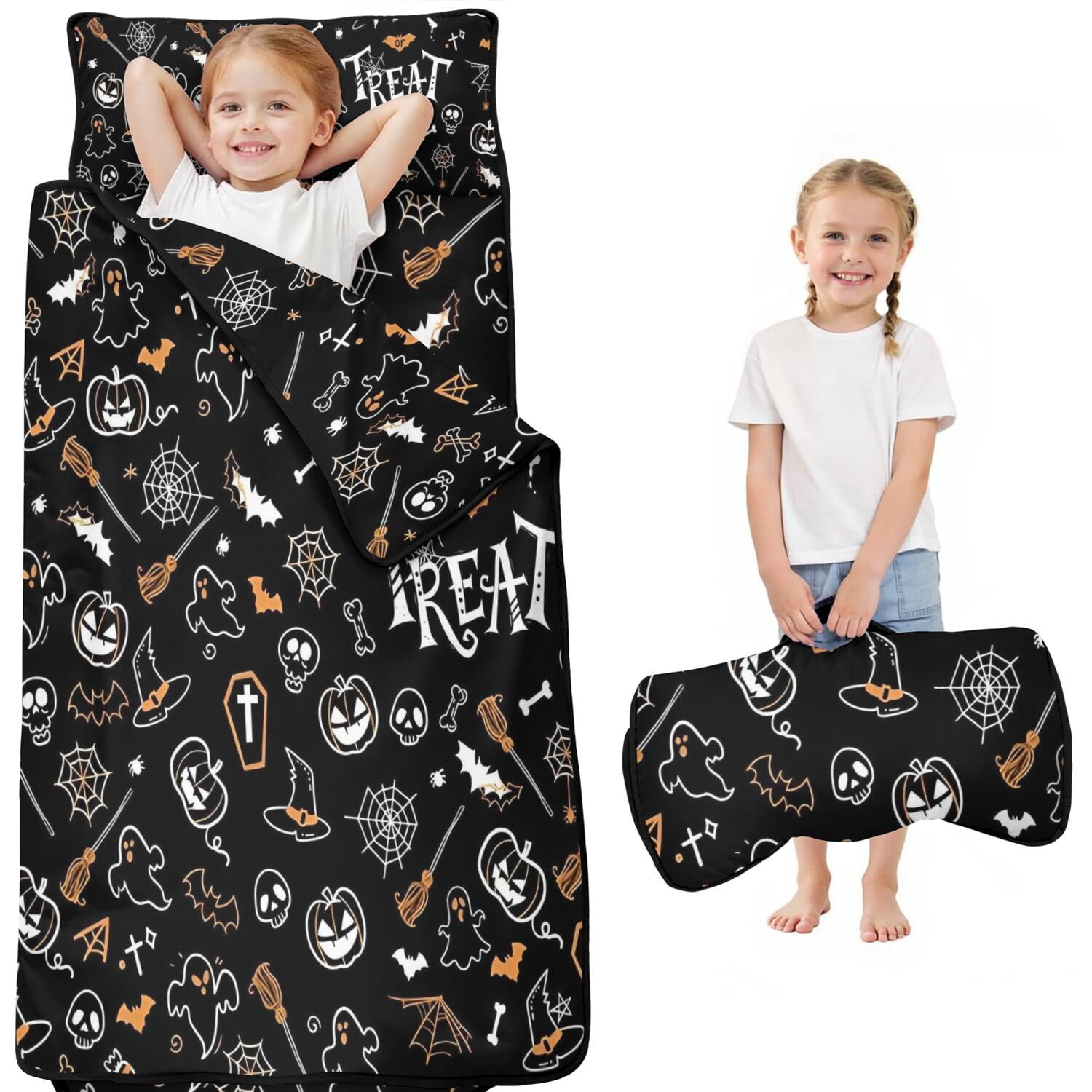 Halloween Trick or Treat Spooky Icons Toddler Nap Mats for Kids ...