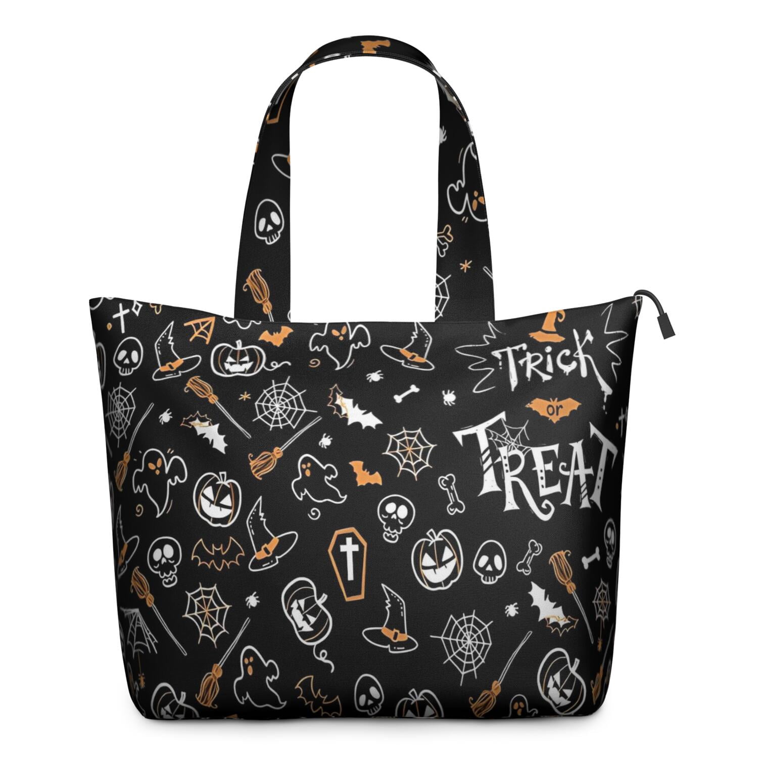 Halloween Trick or Treat Spooky Icons Travel Tote Bags for Women Carry ...