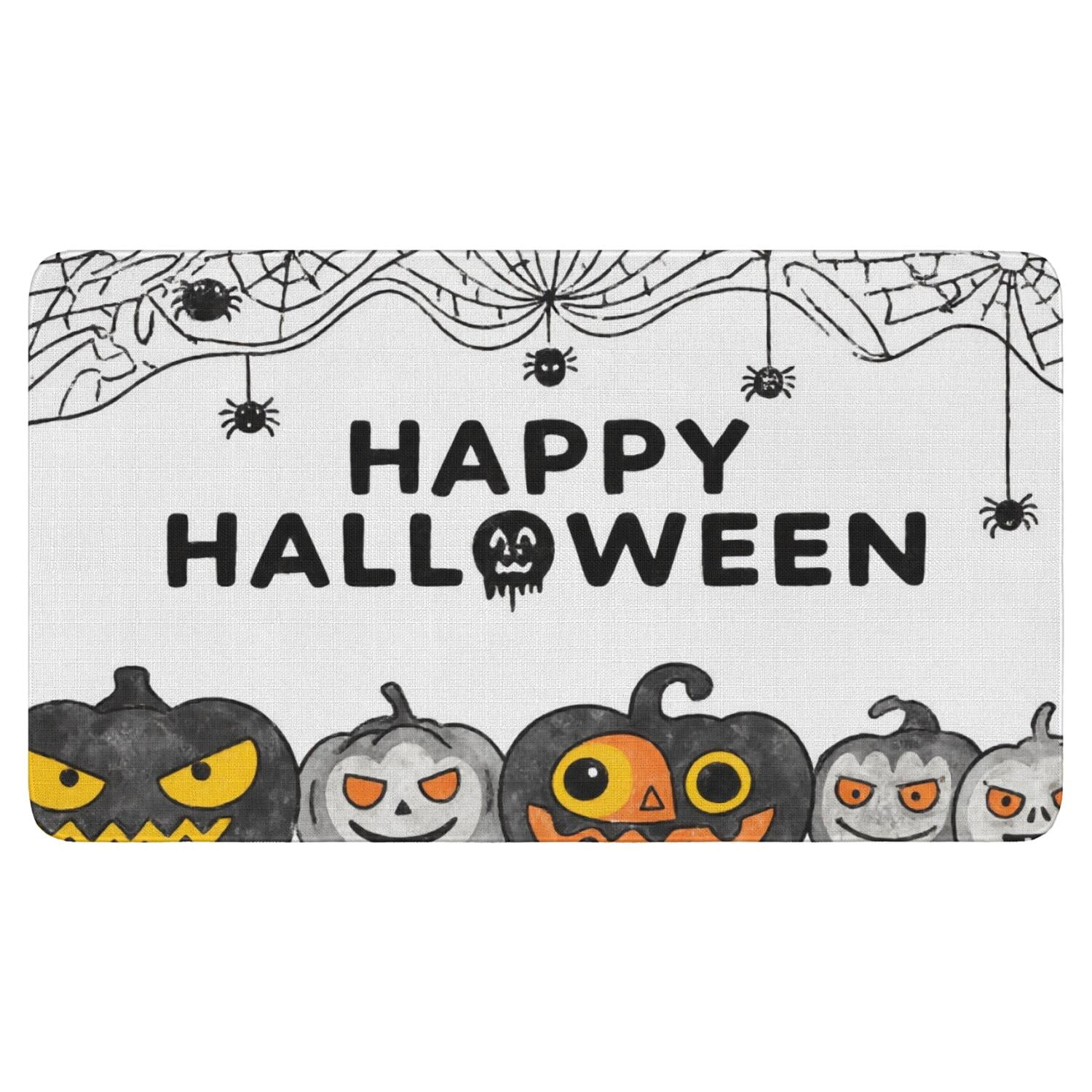 Halloween Trick or Treat Front Door Mat,Durable Absorbent Mat 17x30 ...