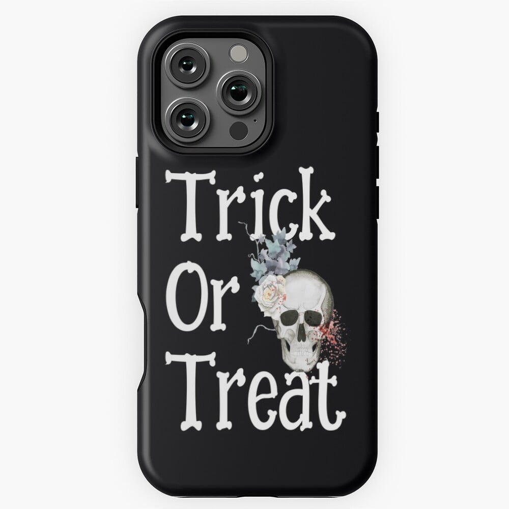 Halloween Trick or Treat Skeleton Phone Case for iPhone 16 15 14 13 12 ...