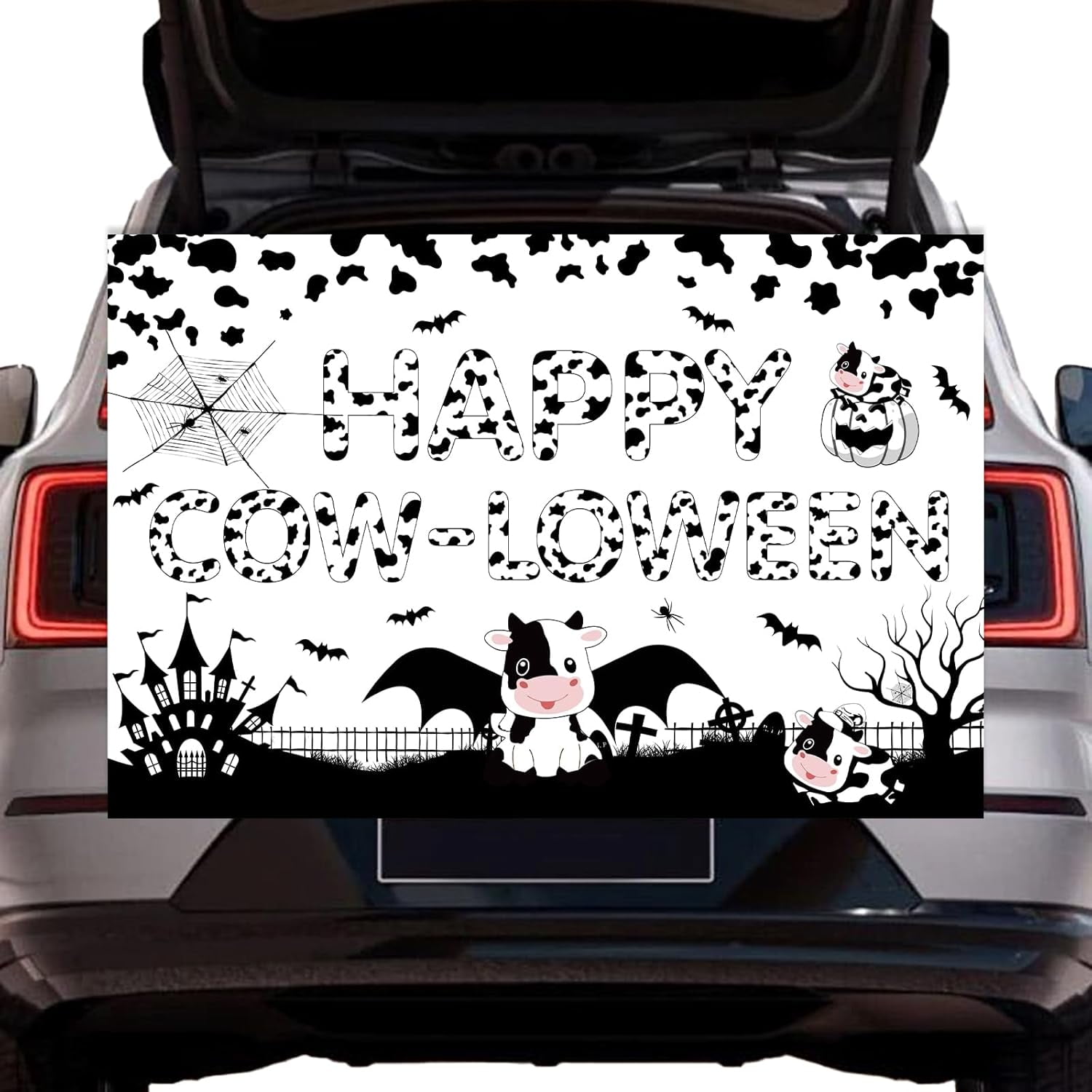 Halloween Trunk or Treat Car Decorations Kit, Halloween Happy Cow ...