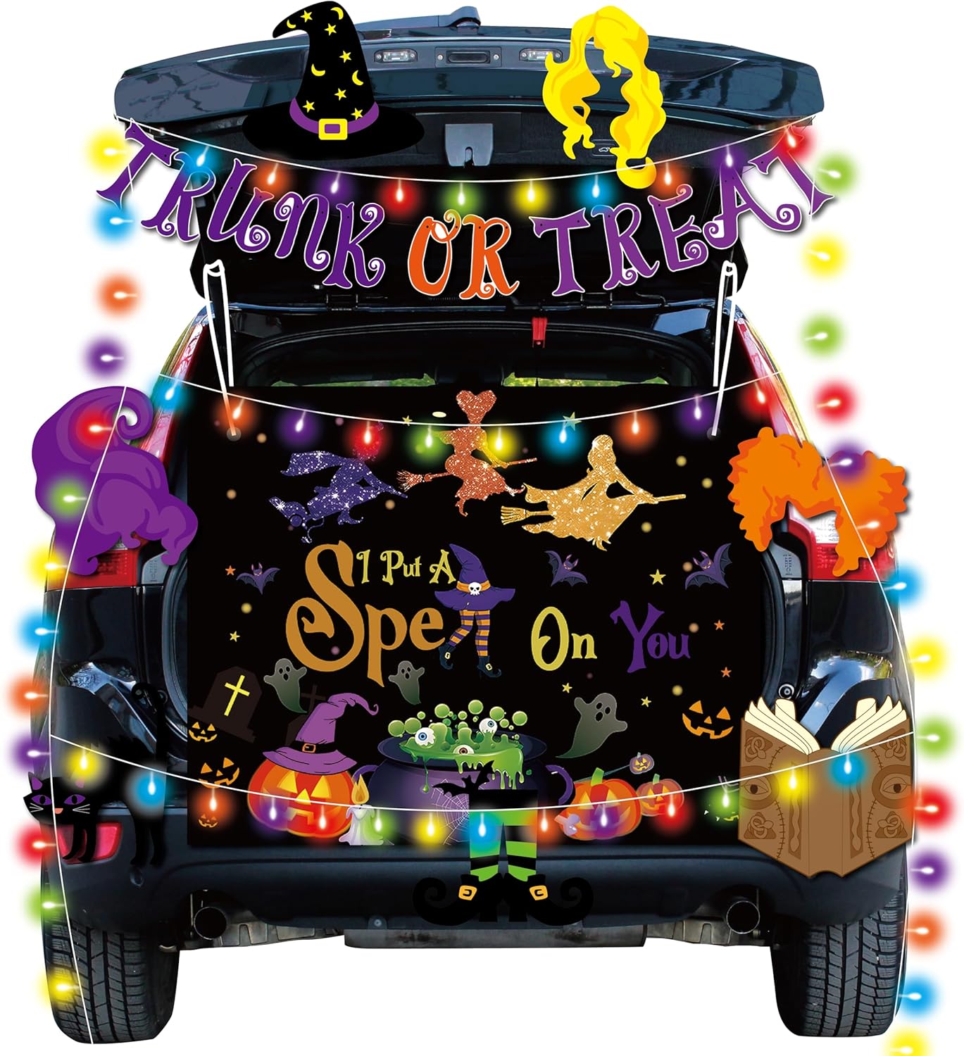 Halloween Trunk or Treat Car Stickers Decorations Kit for SUV Outdoor ...