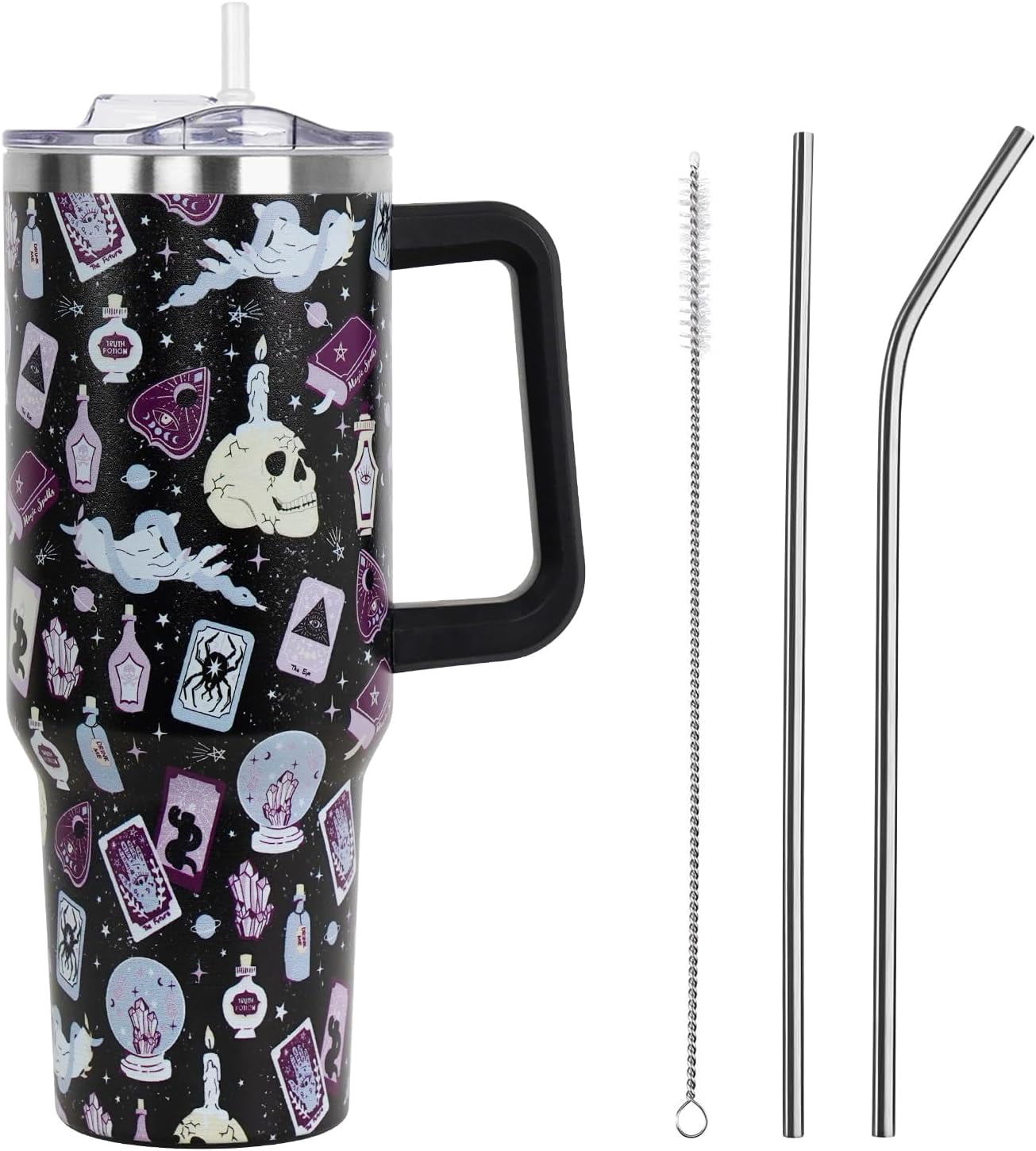 Gothic Pink Magic Crystals Halloween Tumbler 40oz - Insulated Stainless ...