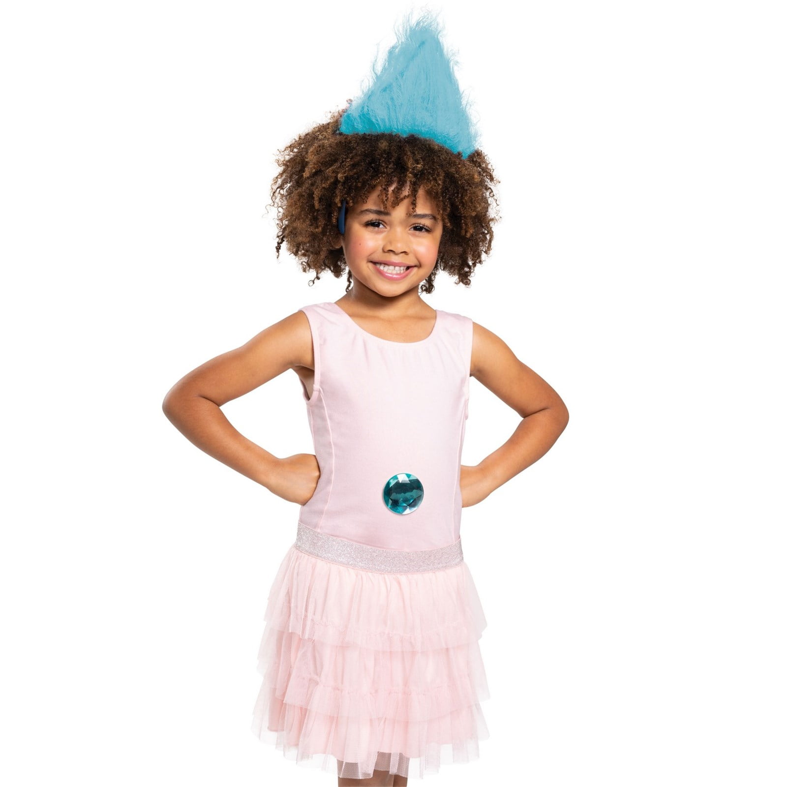 Halloween Turquoise Trolls Child Headband With Gem - Walmart.com