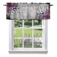 Halloween Valances for Windows Dark Romantic Vintage Purple Rose ...