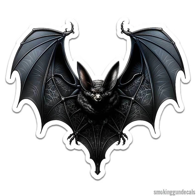 Halloween Vampire Bat Sticker Indoor Outdoor Phone Decal Water Bottle ...