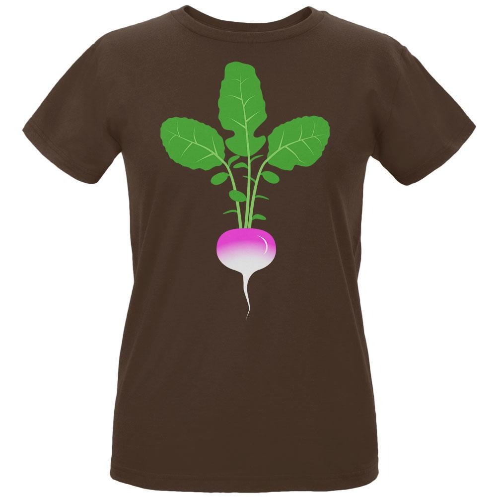 Halloween Vegetable Turnip Costume Womens Organic T Shirt Chocolate SM - Walmart.com