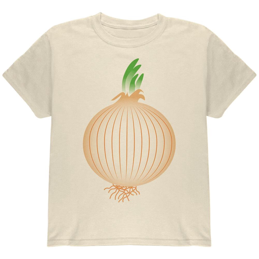 Halloween Vegetable Yellow Onion Costume Youth T Shirt Natural YXL ...