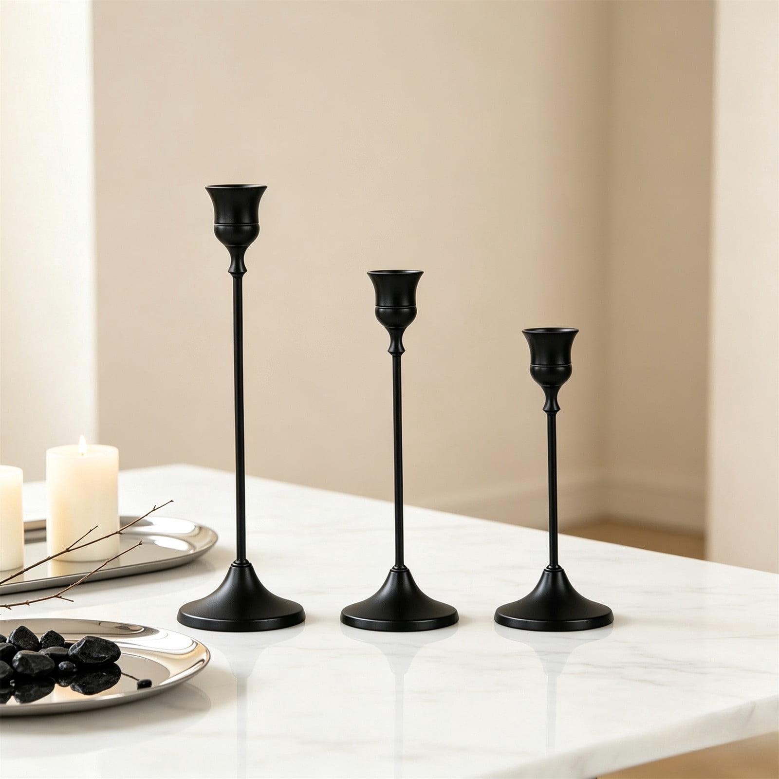 Halloween Vintage Candelabra Metal Candle Holder Set of 3 for Party ...