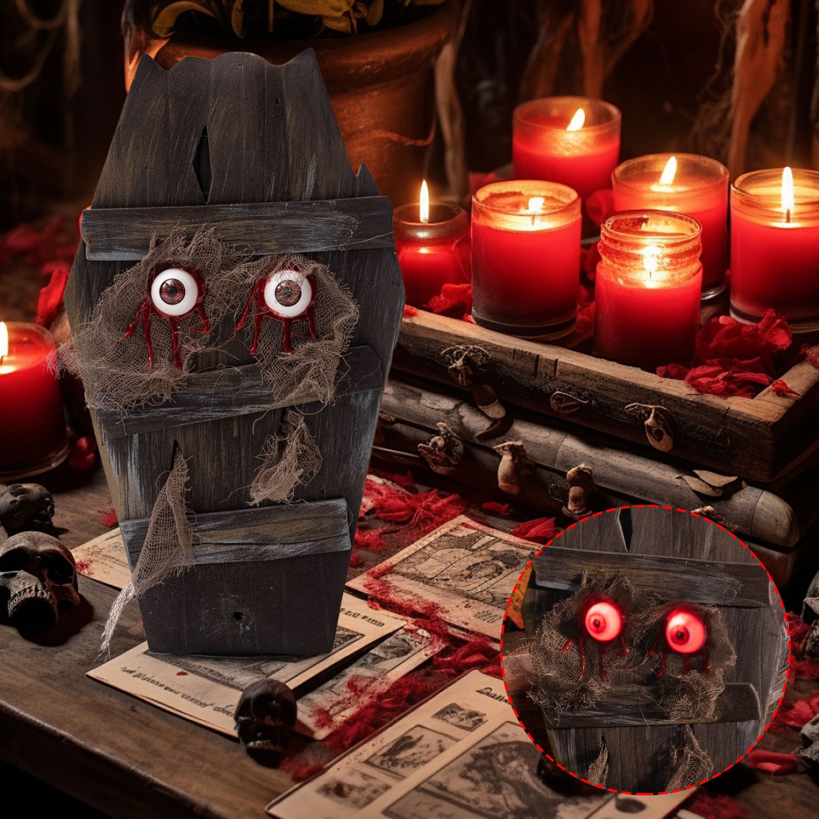 ⚰Halloween Walking Coffin Decoration - Border Induction-Activated ...