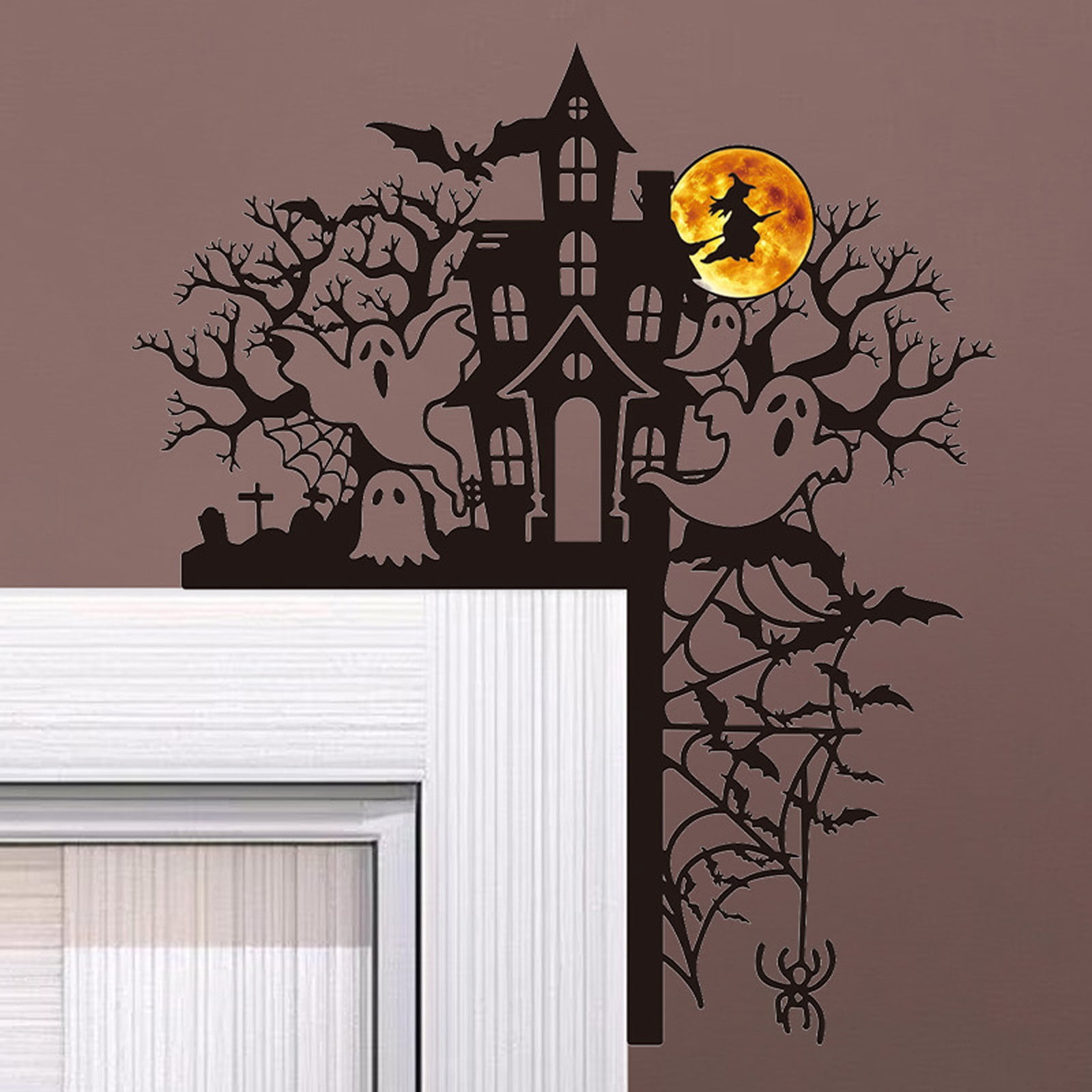 Halloween Wall Stickers, 9in Creative Halloween Switch Decal - Black ...