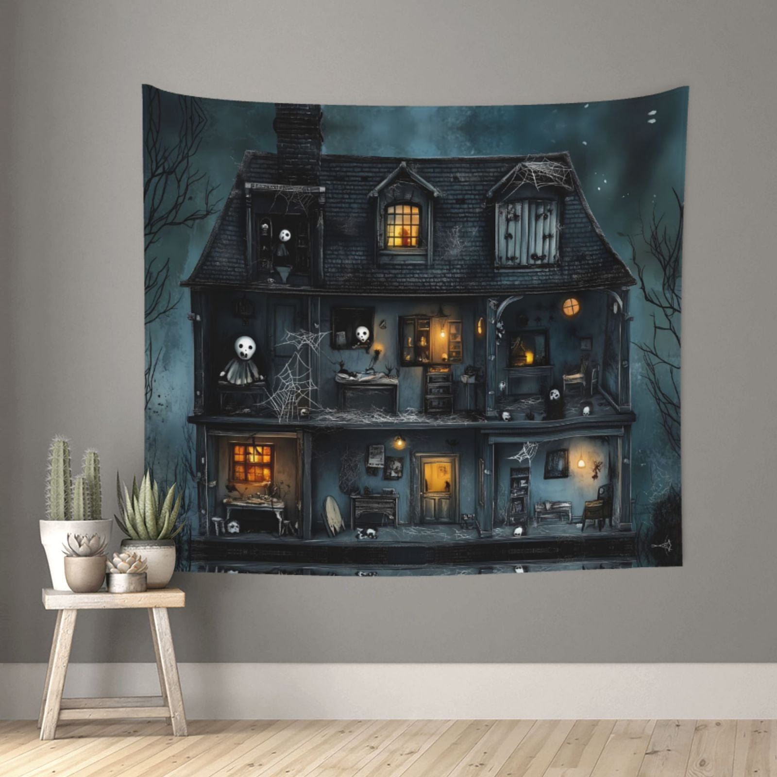 Halloween Wall Tapestry for Bedroom Aesthetic - Halloween Scary ...