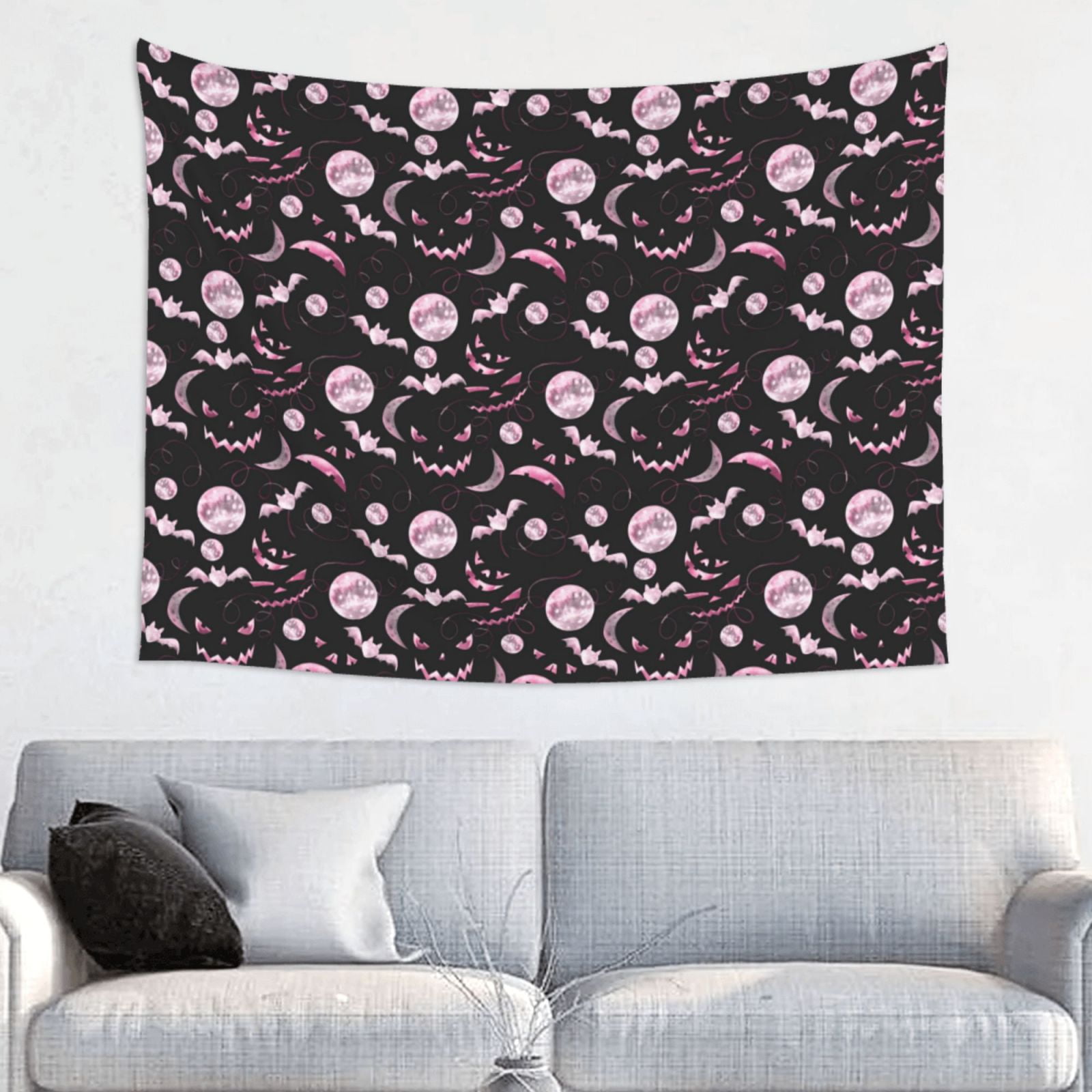 Halloween Wall Tapestry for Bedroom Aesthetic - halloween hat ghost ...