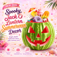 Halloween Watermelon Jack O Lantern Candy Bowl, Summerween Party Table ...