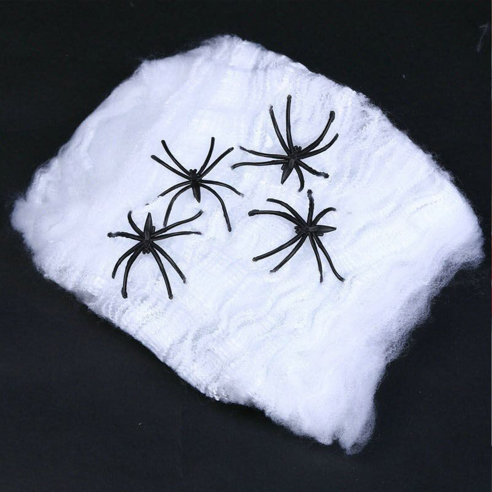 Halloween Webbing Decorations - Stretchable Fake Cobwebs with 4 Novelty ...