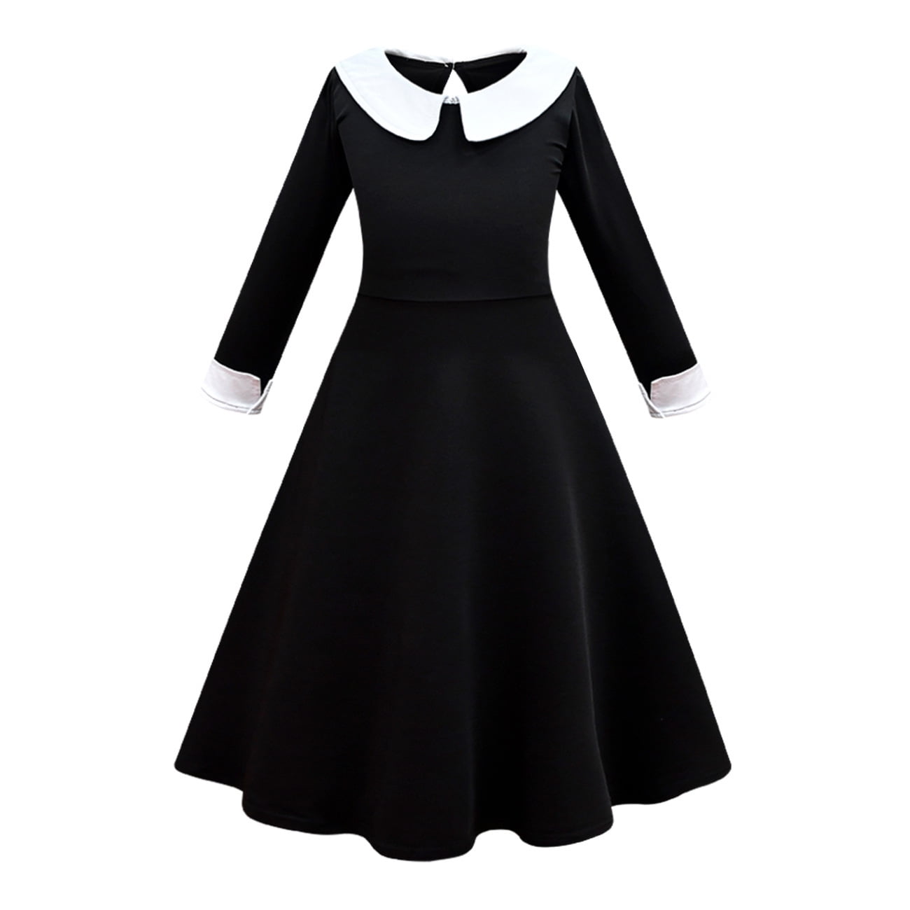 Halloween Wednesday Addams Family Costume for Girls, Peter Pan Collar ...