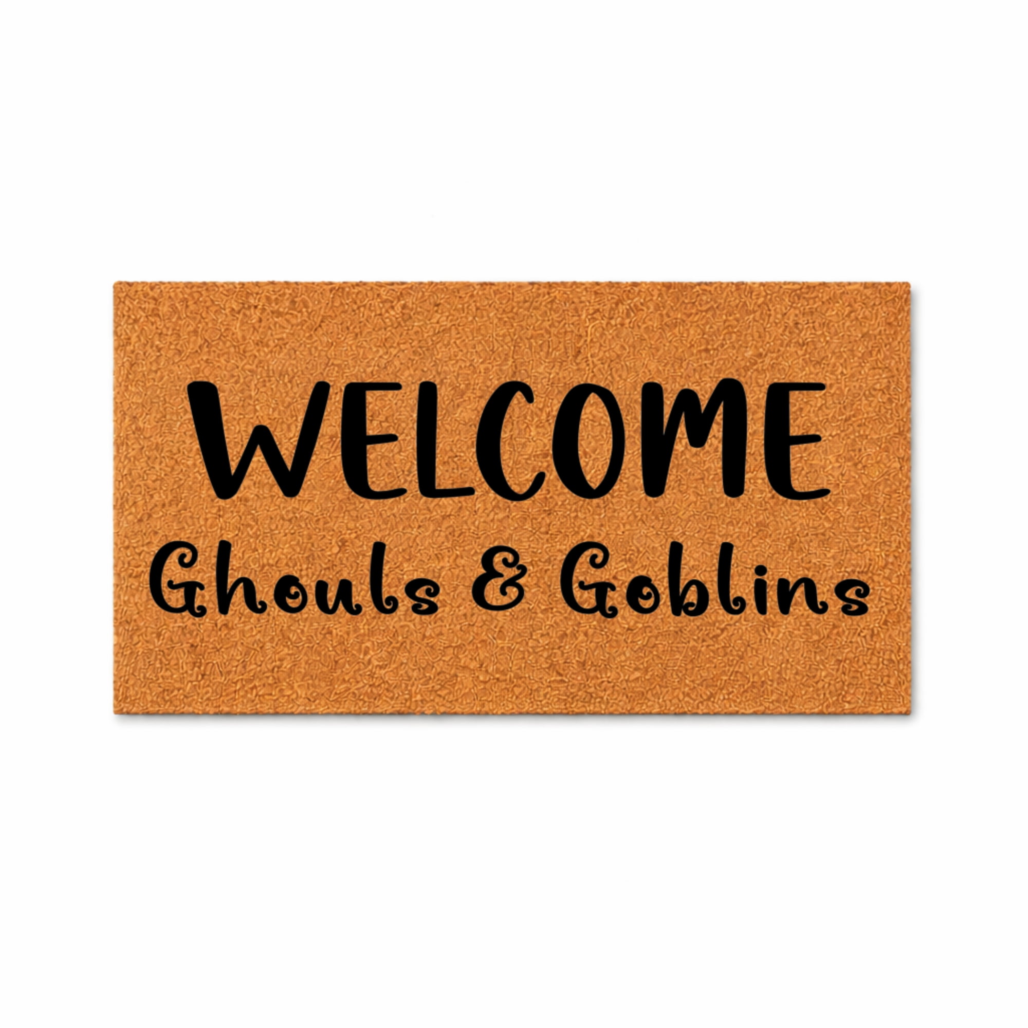 Welcome Ghouls And Goblins Doormat, Halloween Front Door Mat, Seasonal ...