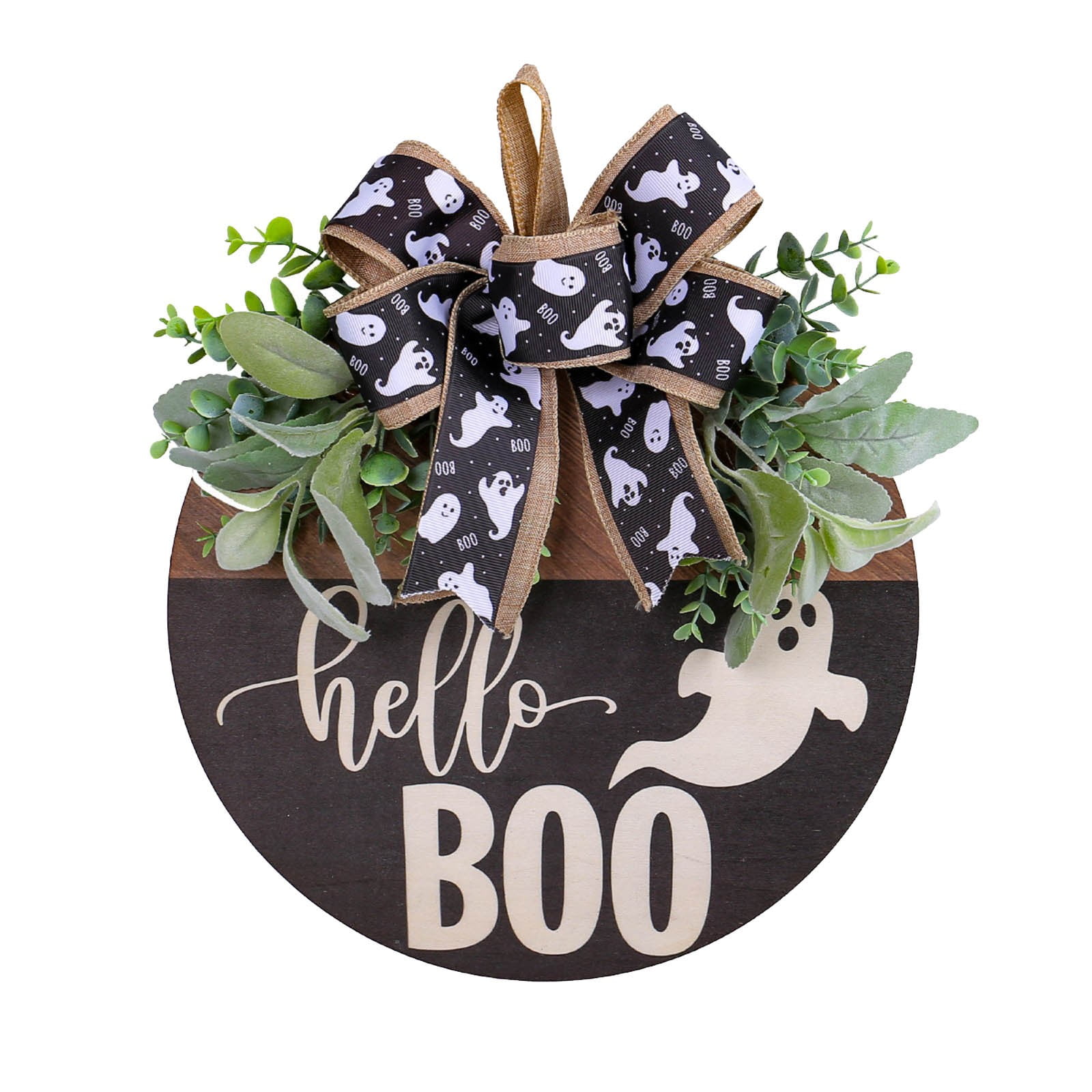 Halloween Welcome Sign Decorations, Halloween Hello Boo Hanging Sign ...