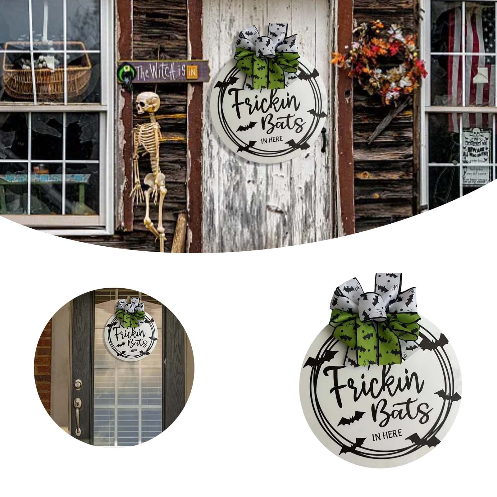 Welcome Sign for Front Door Prouch, It's Frickin Bats In Here Wood Door ...