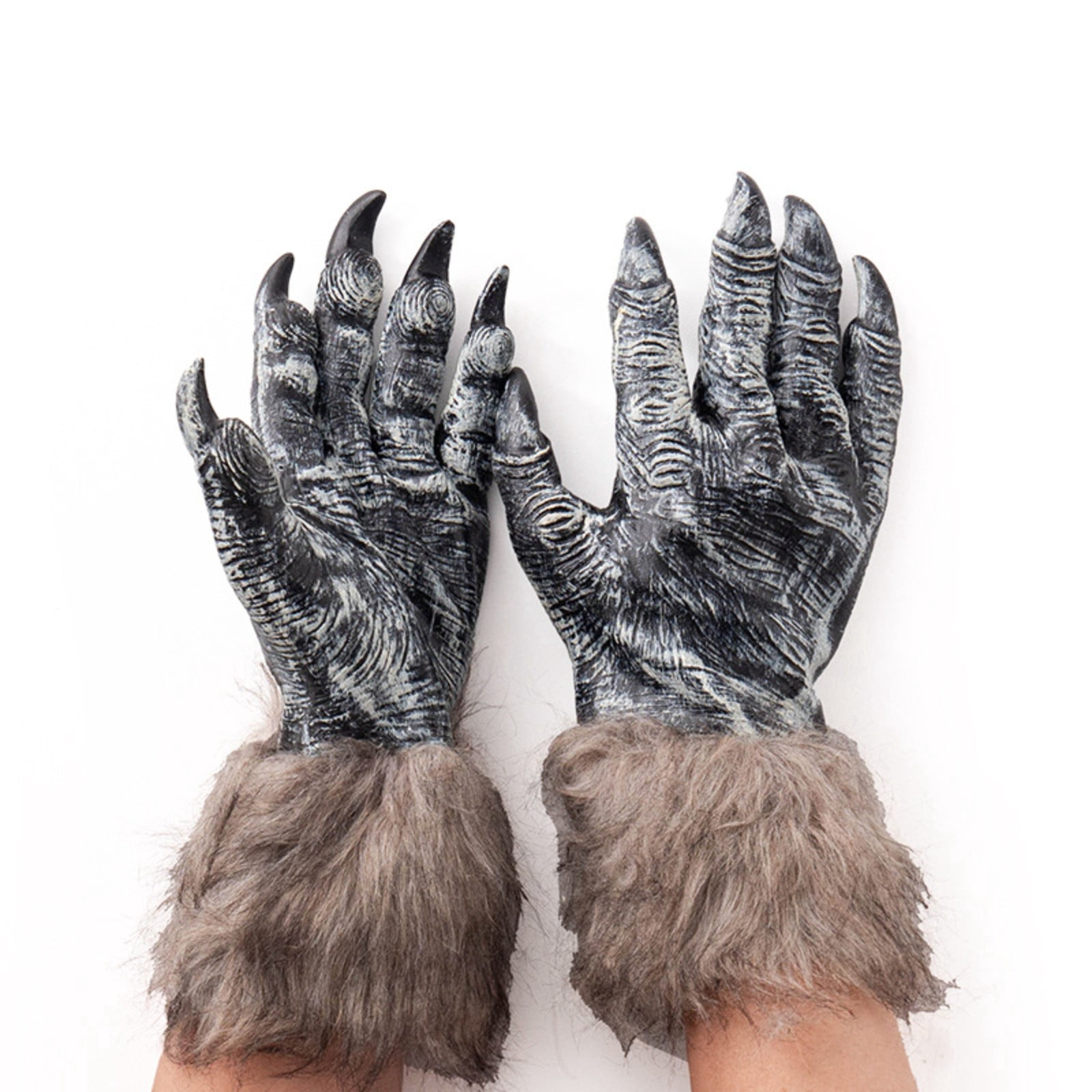 Halloween Werewolf Claw Gloves - Realistic Wolf Paw Gloves for Adults ...