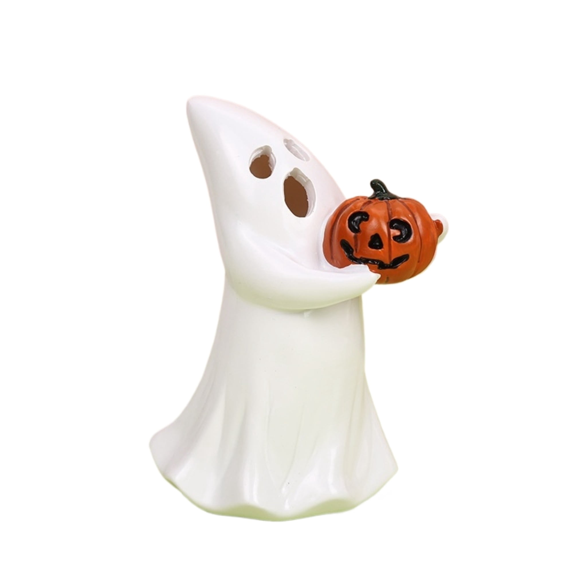 Halloween White Ghost Holding Skull Skull Party Decorations Resin ...