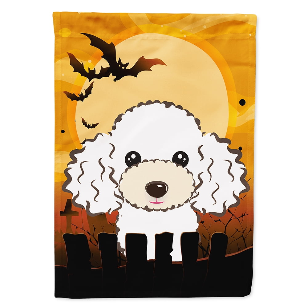 Halloween White Poodle Flag Canvas House Size - Walmart.com