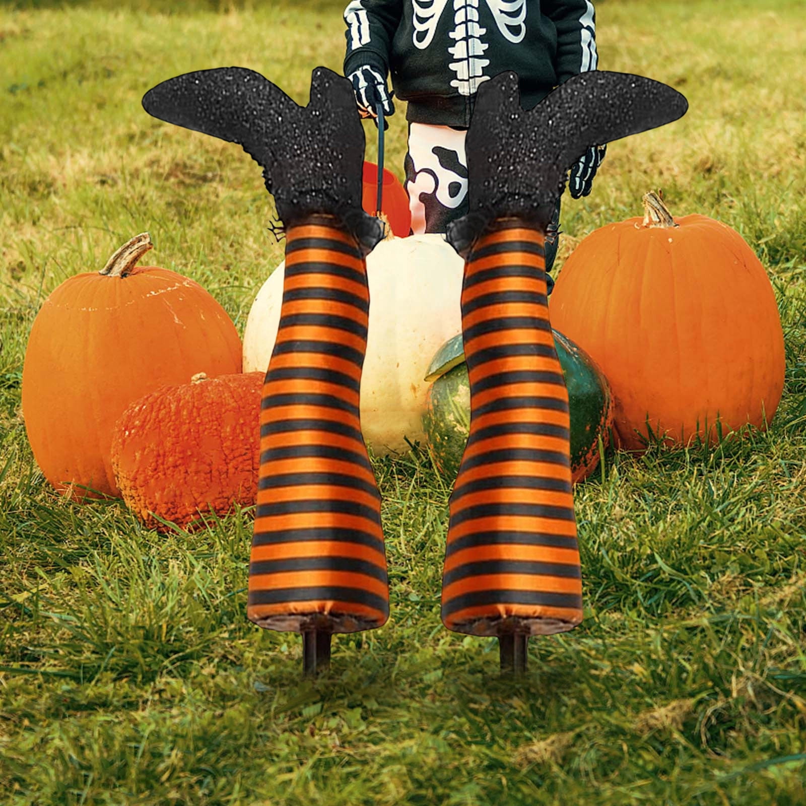 Halloween Wicked Witch Legs Yard Stake Outdoor Decorations, 18In ...