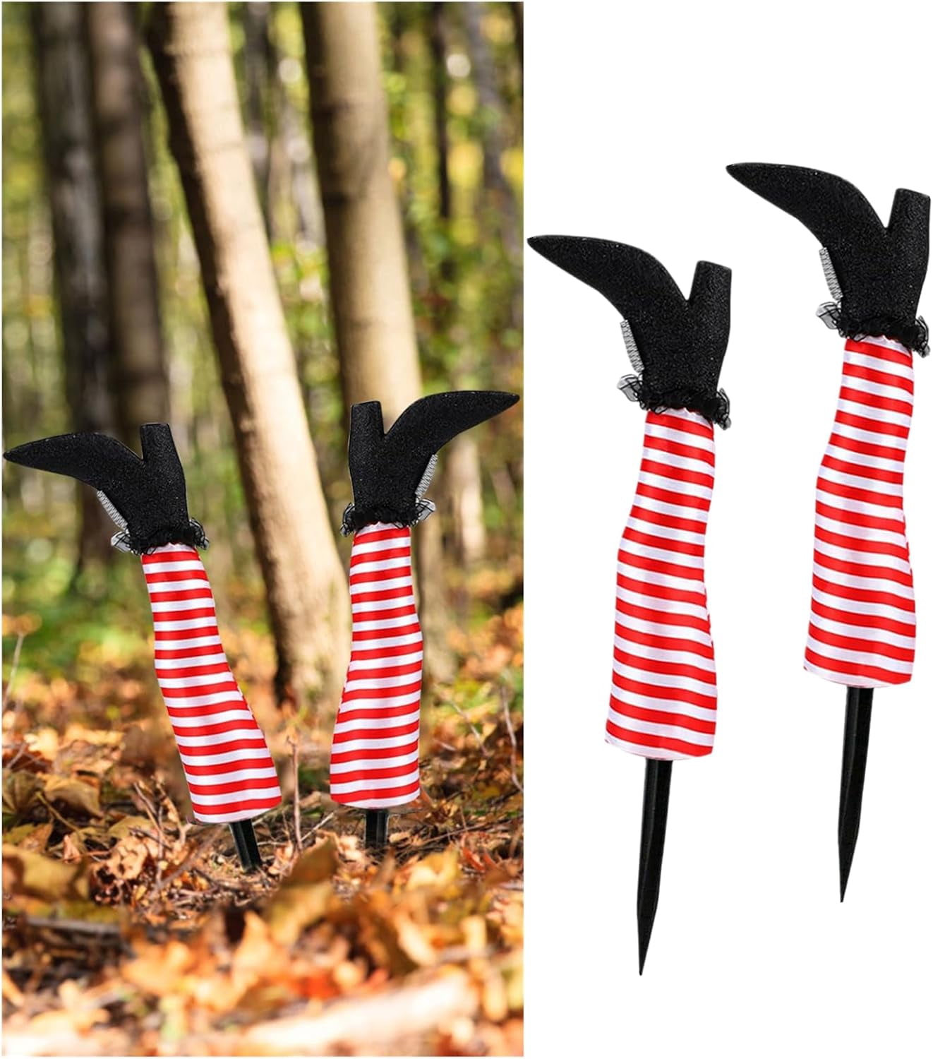 Halloween Wicked Witch Legs Yard Stakes, 1Pcs Halloween Upside Down ...